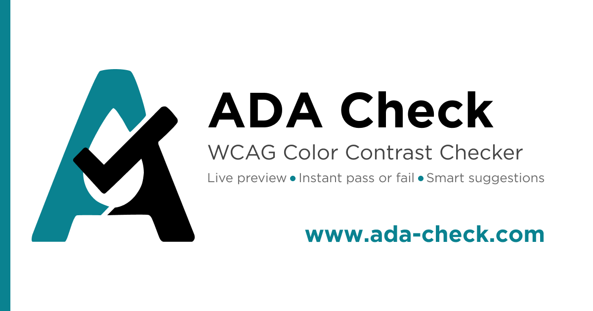 ADA Check – WCAG Color Contrast Checker